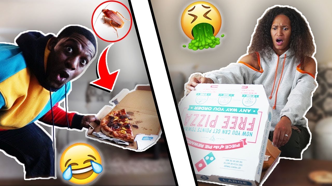 COCKROACH PIZZA PRANK ON WIFE!! - YouTube
