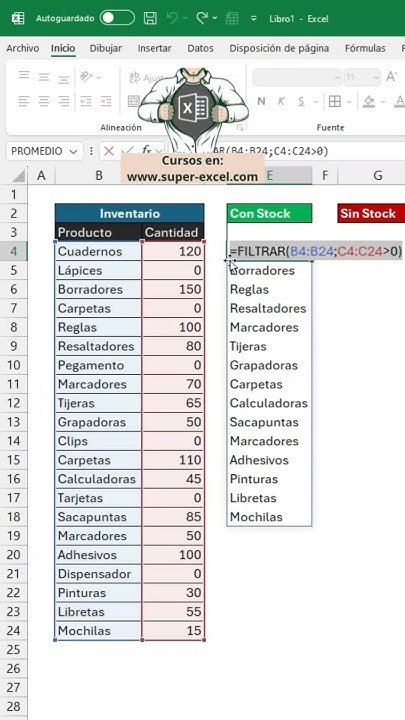 STOCKS en EXCEL #superexcel - YouTube
