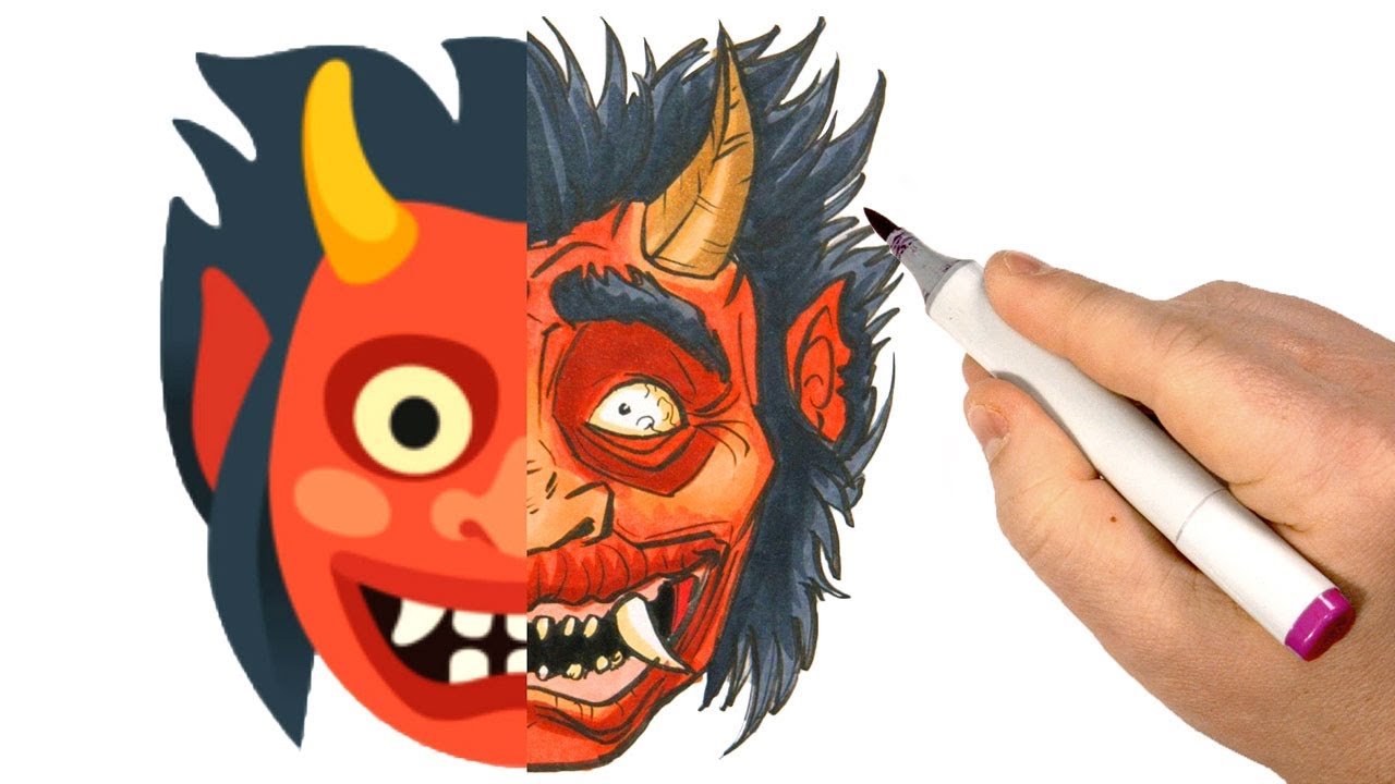 👹 ️ Turning Emoji's into Detailed Drawings ep.2 (FOR REAL THIS TIME ...