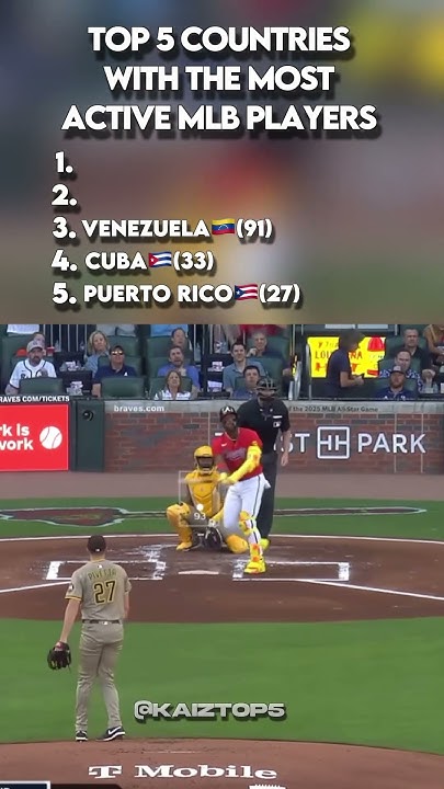 Top 5 Countries With The Most MLB Players #firstvideo #top5 #baseball #mlb - YouTube