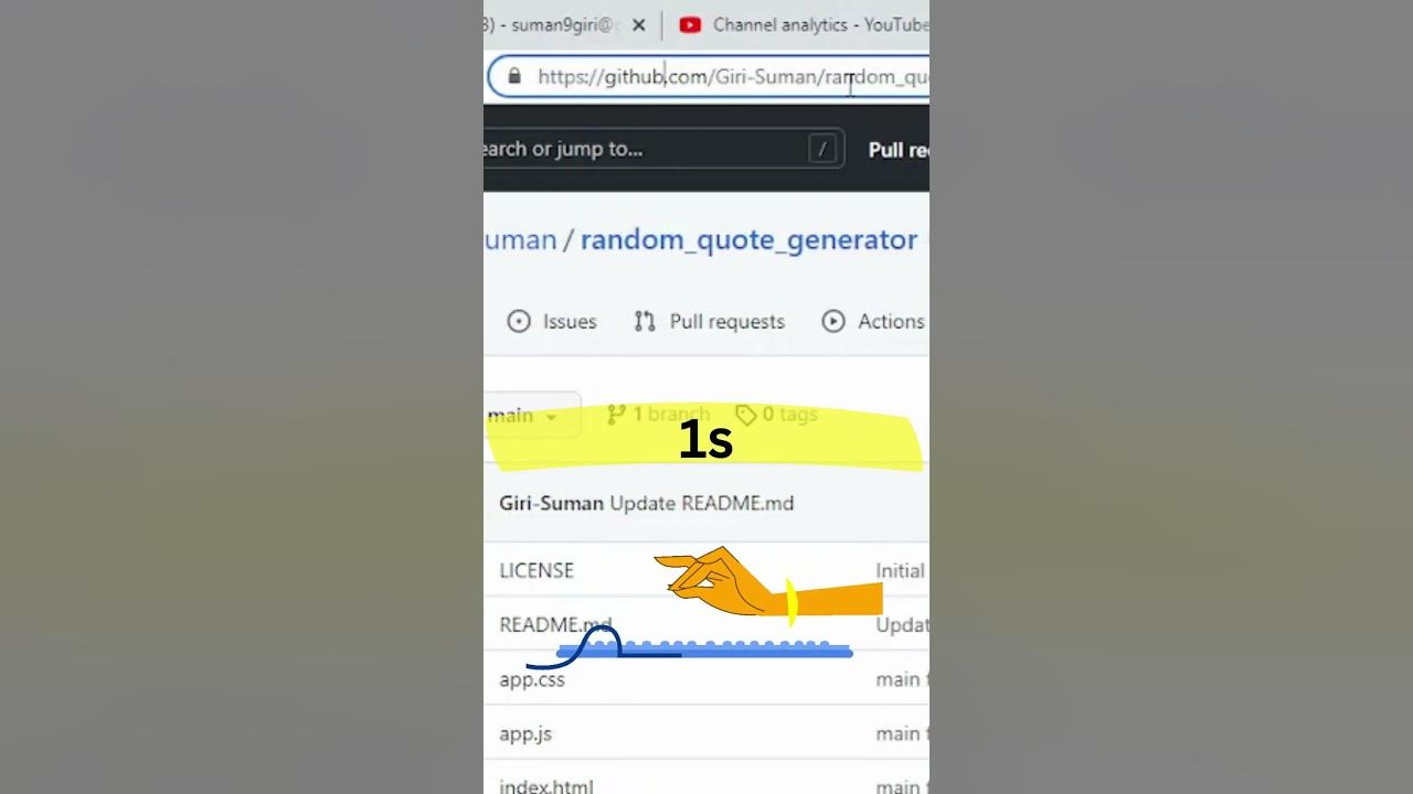 GitHub Productivity Hack | GitHub Tricks and Tips #github #tricks #tips #html #css - YouTube