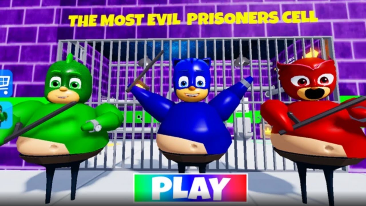 PJ mask Barry Prison Run | Roblox Obby #roblox #obby #scaryobby - YouTube