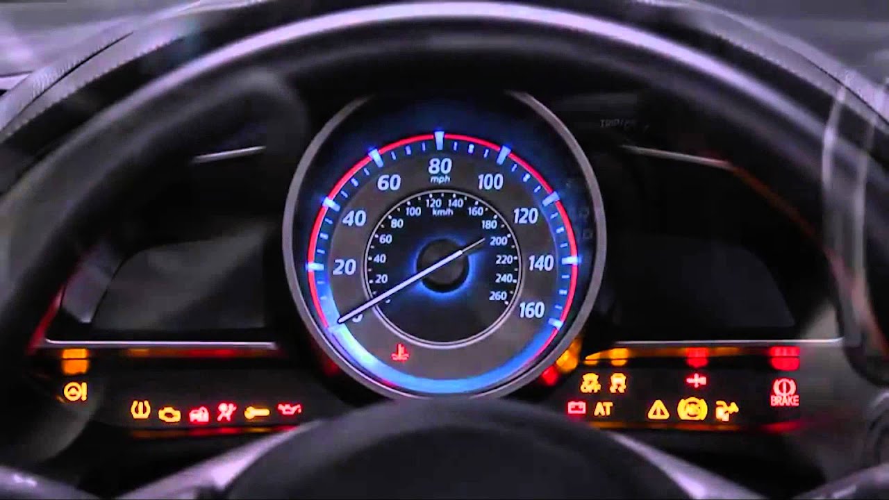 How to use the push start button equipped in most Mazdas - YouTube