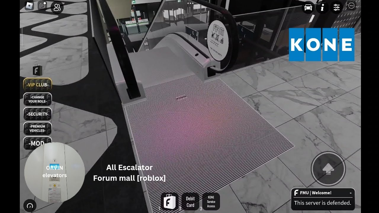 kone escalator at forum mall roblox - YouTube