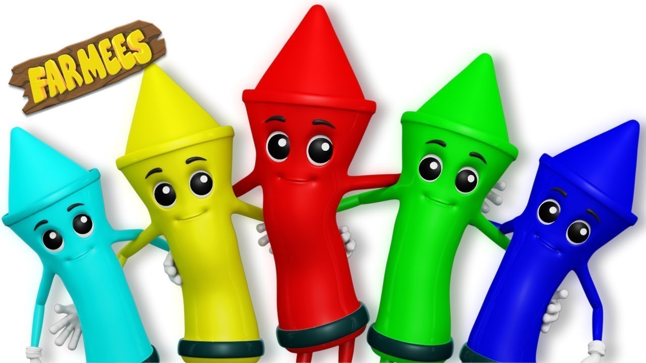 Crayon Color Song | Rhymes For Kids | 3d crayon song | English by ...