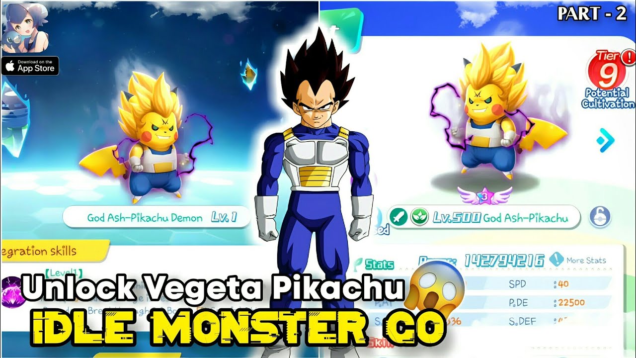 Let's Unlock Vegeta Pikachu | VEGETA PIKACHU FUSION😱| Idle Monster Go ...