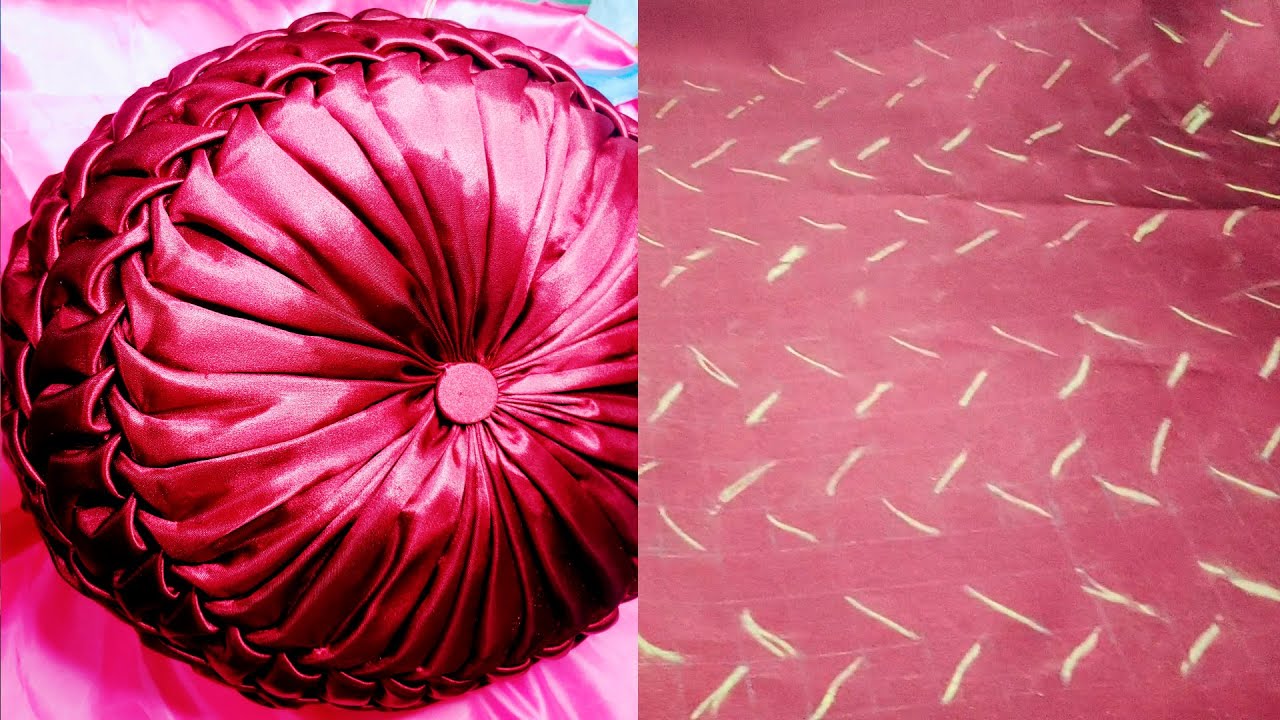 como hacer un Cojín Redondo Drapeado y Plizado.!!! - YouTube