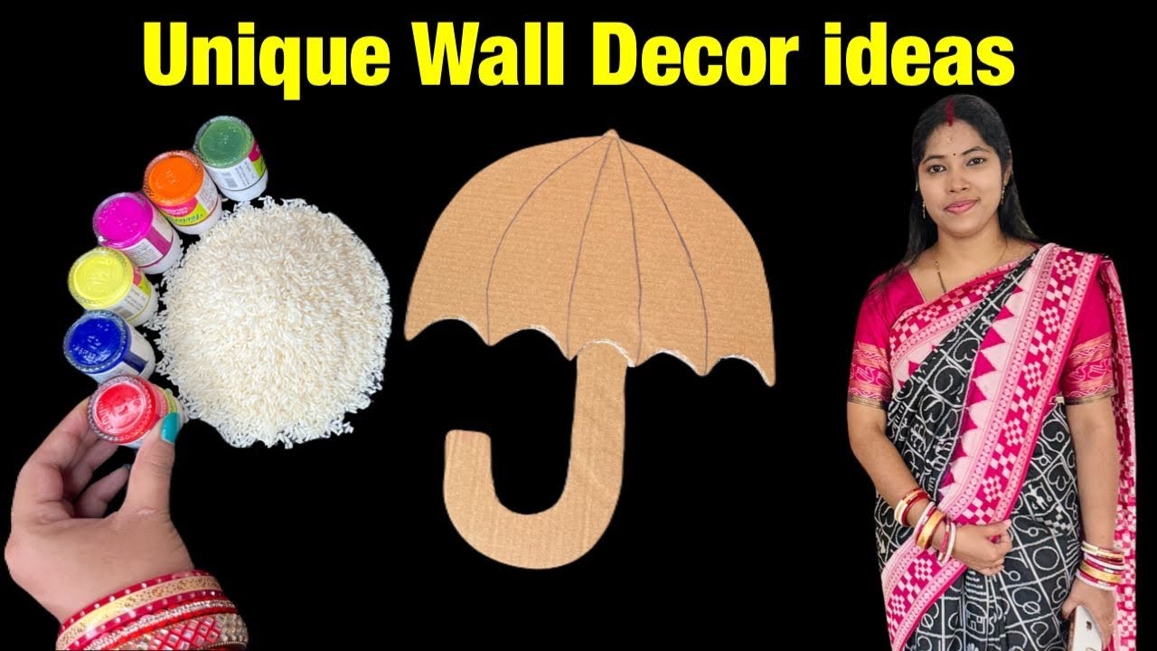 Unique Wall decor ideas using Rice | Home Decor Ideas | Rice craft ...