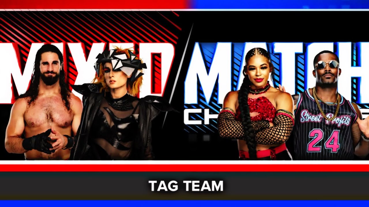 WWE 2K23 Bianca Belair and Montez Ford vs Becky Lynch and Seth Rollins ...