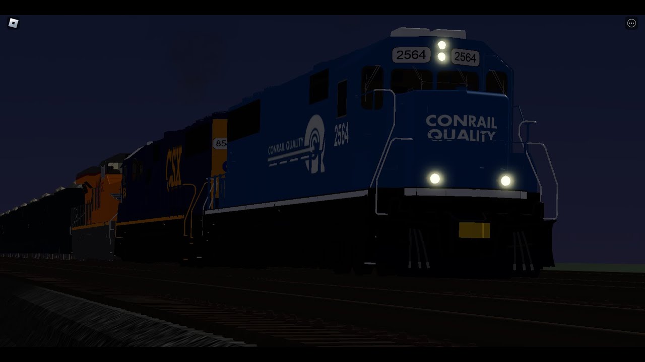 Conrail SD70 Leads Rock train - YouTube