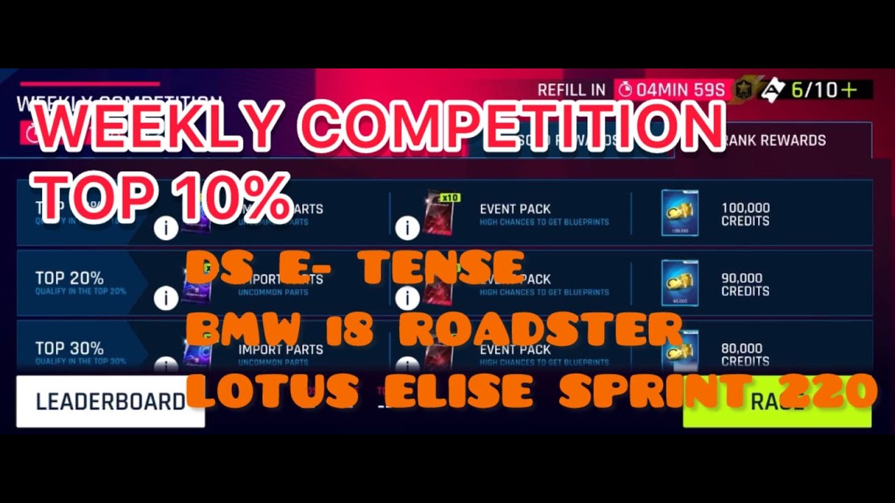 ASPHALT 9 | WEEKLY COMPETITION | TOP 10% | MANUAL DRIVE - YouTube