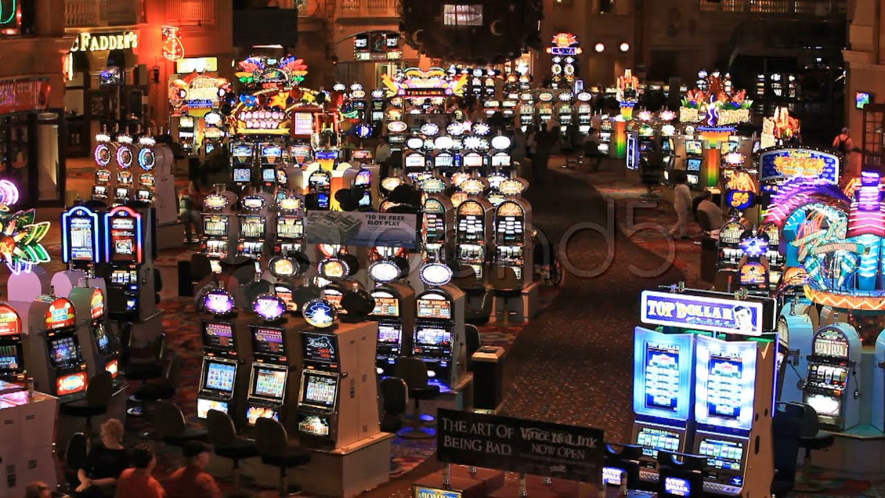 Casino Slot Machines Dark Las Vegas Nevada P Hd 6935. Stock Footage ...