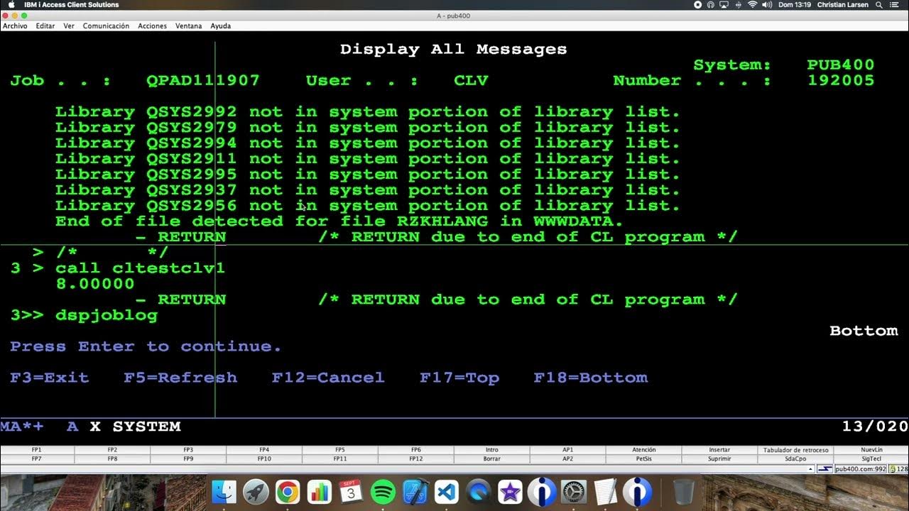 Coding In Rpg Ibm Ias400 Calling Rpg Procedures From A Cl Program Youtube