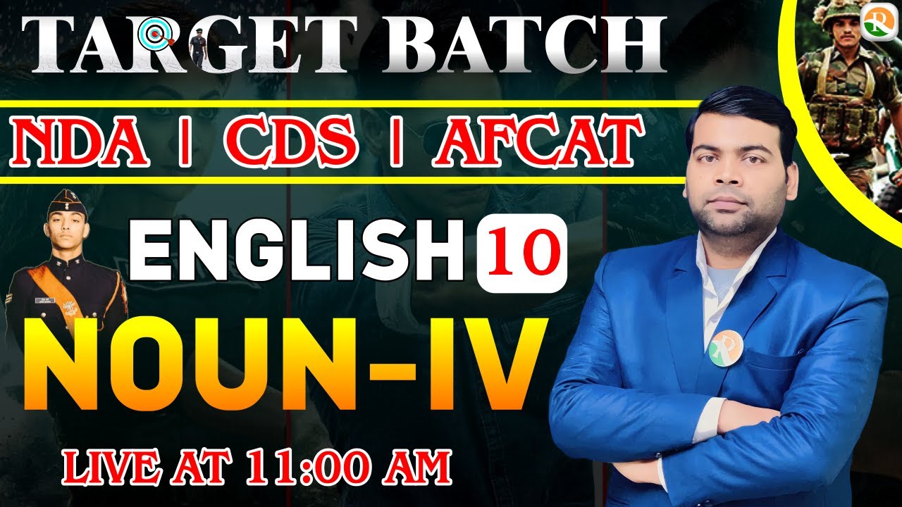 Noun -4 for NDA | NDA online Classes |NDA English Class 2023 | NDA Syllabus - YouTube