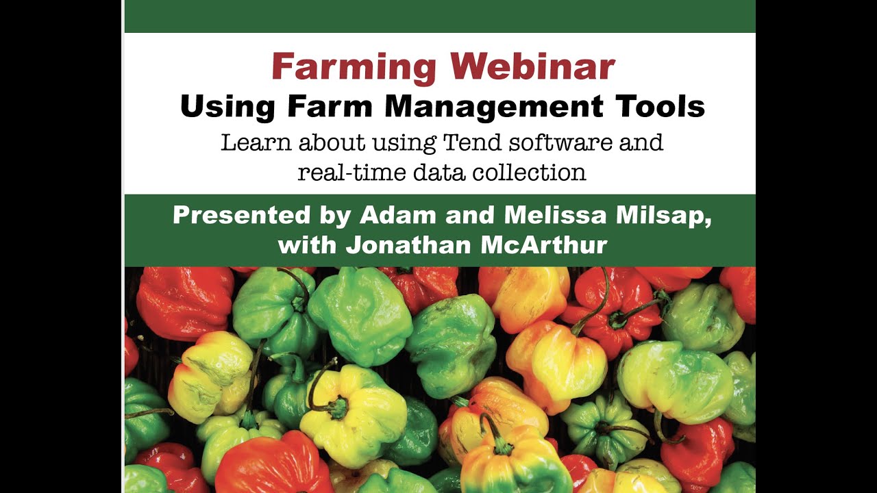 Webinar Using Tend Software Farm Tools - YouTube