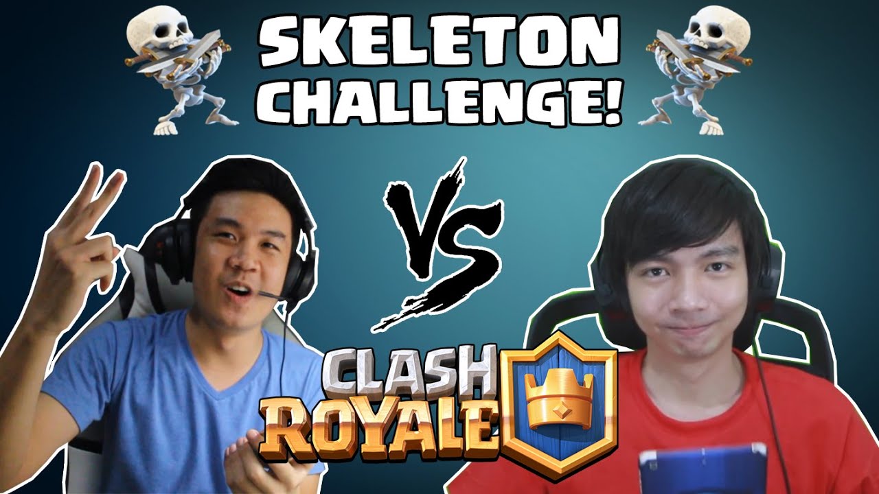 SKELETON CHALLENGE! - Clash Royale (with MiawAug) [Indonesia] - YouTube