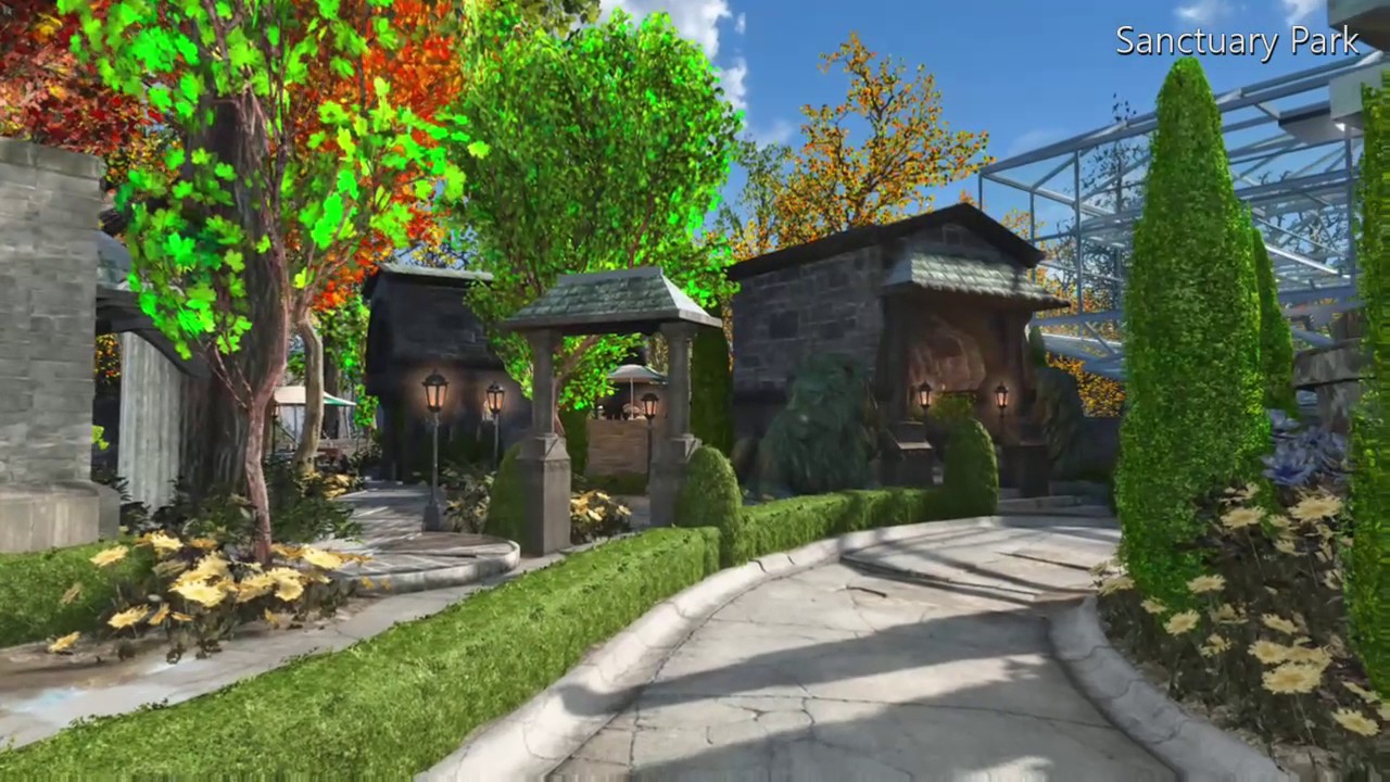 Sanctuary Park dining area. Fallout 4 Settlement Build XB1/Mods. - YouTube