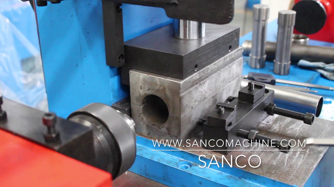 SANCO stop beading flaring swagging crimping tube end forming machine ...