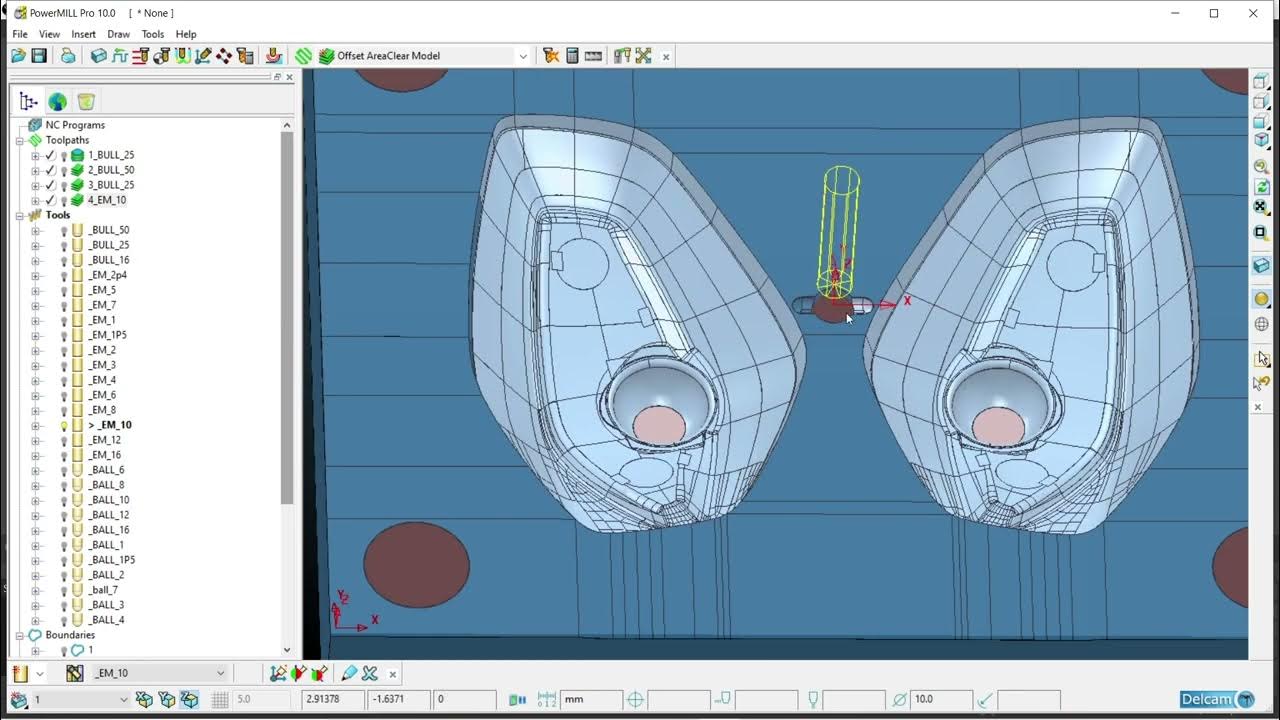 delcam 10 cavity mirror program - YouTube