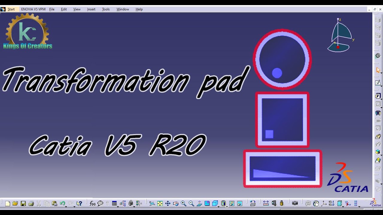Catia Settings and customization | Transformation Pad | Tutorial 1 ...