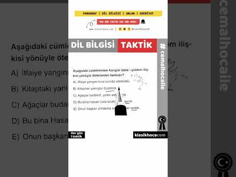 Etken ve edilgen fiil nasıl ayırt edilir? | #cemalhocaile