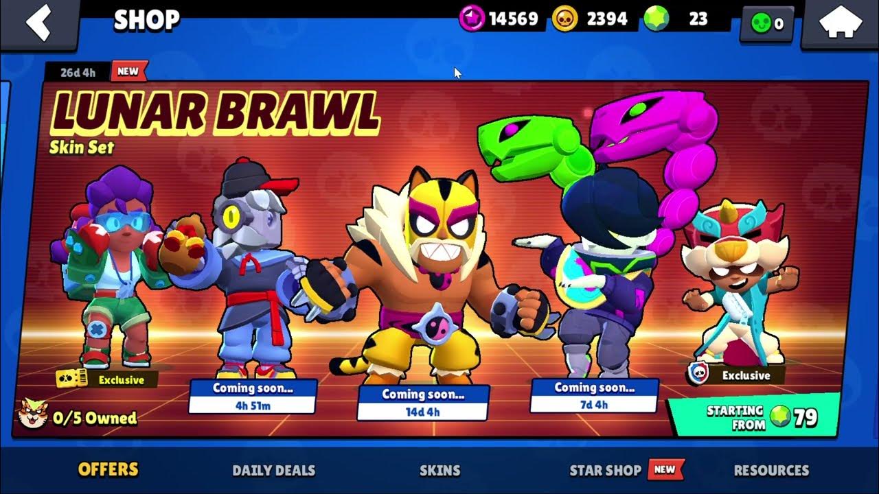 Latest Brawl Stars Lunar Brawl Skins Nian Nita El Tigro Sway Master Barley Orochi Edgar