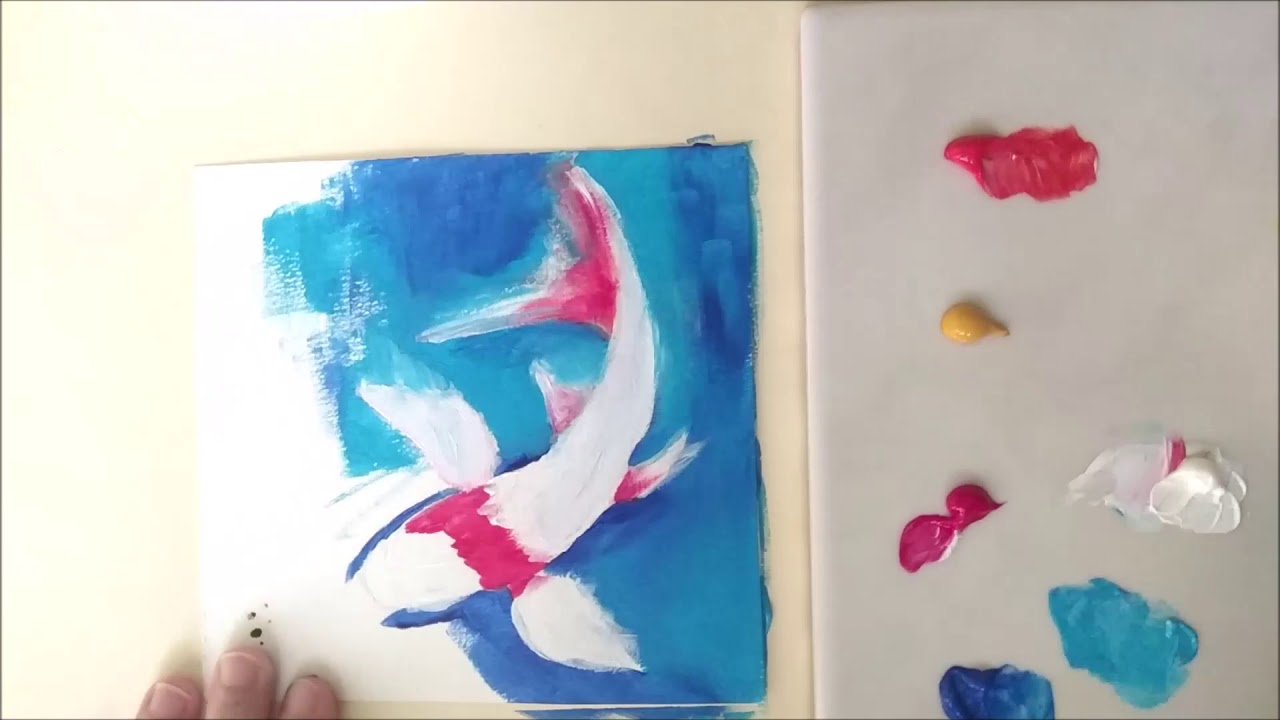 Koi Fish / ACRYLIC - YouTube