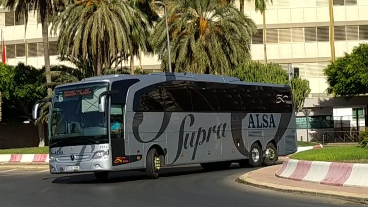 Circulación autobús línea Alsa 3350 Mercedes-Benz Travego Alsa Supra ...