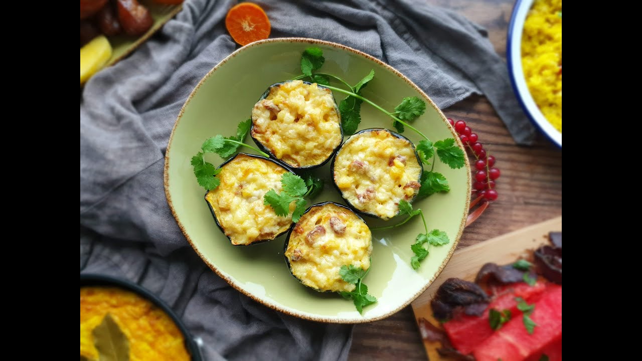 Gem Squash With Creamy Cheesy Samp and Beans (Meatless Monday ...