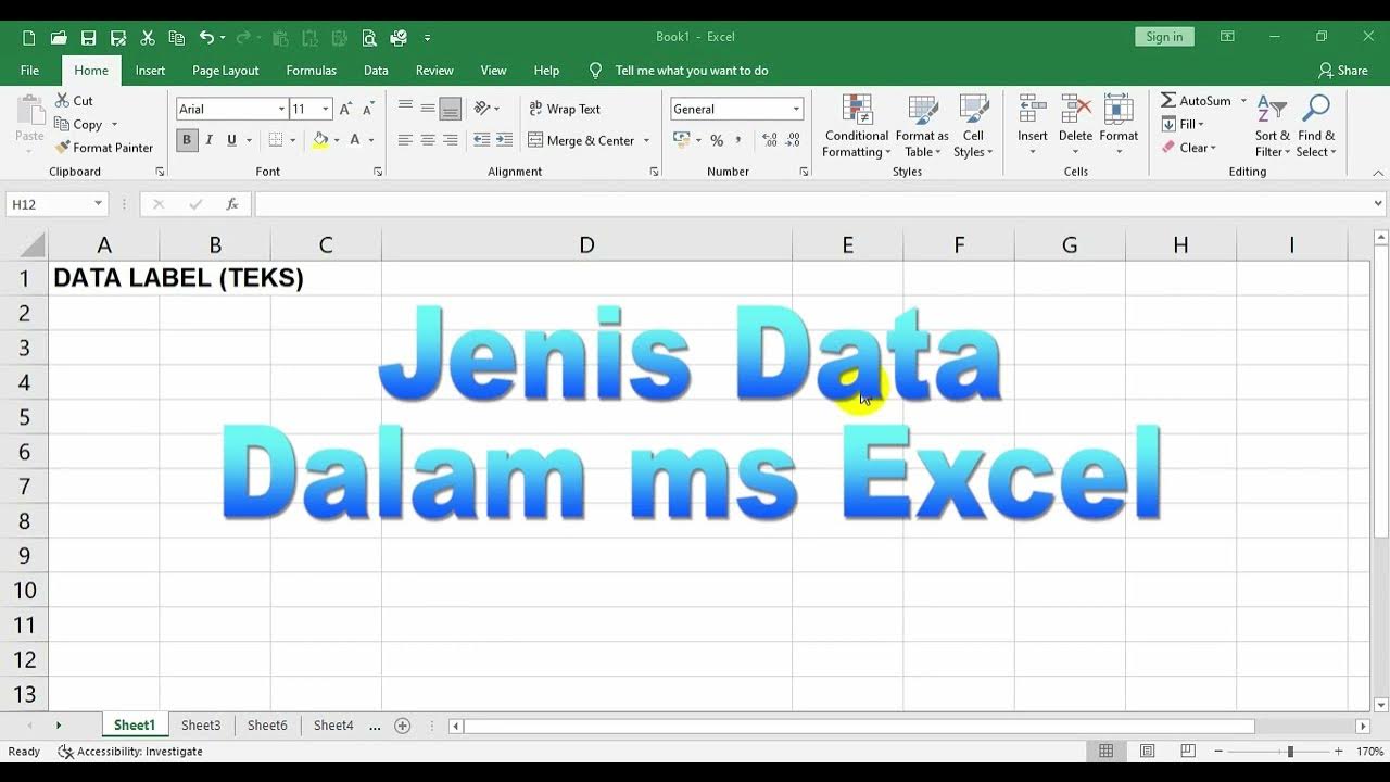 Jenis Data Ms Excel - YouTube