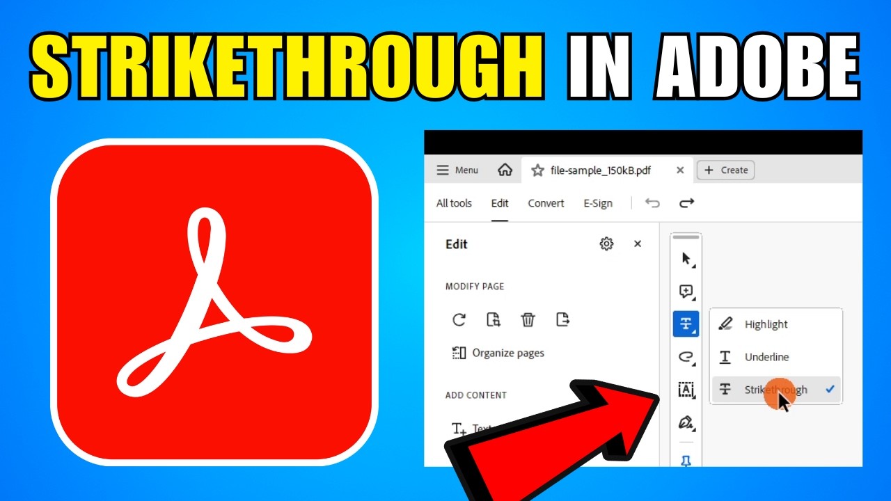 How To Strikethrough In Adobe Acrobat (2026) (Complete Guide) - YouTube