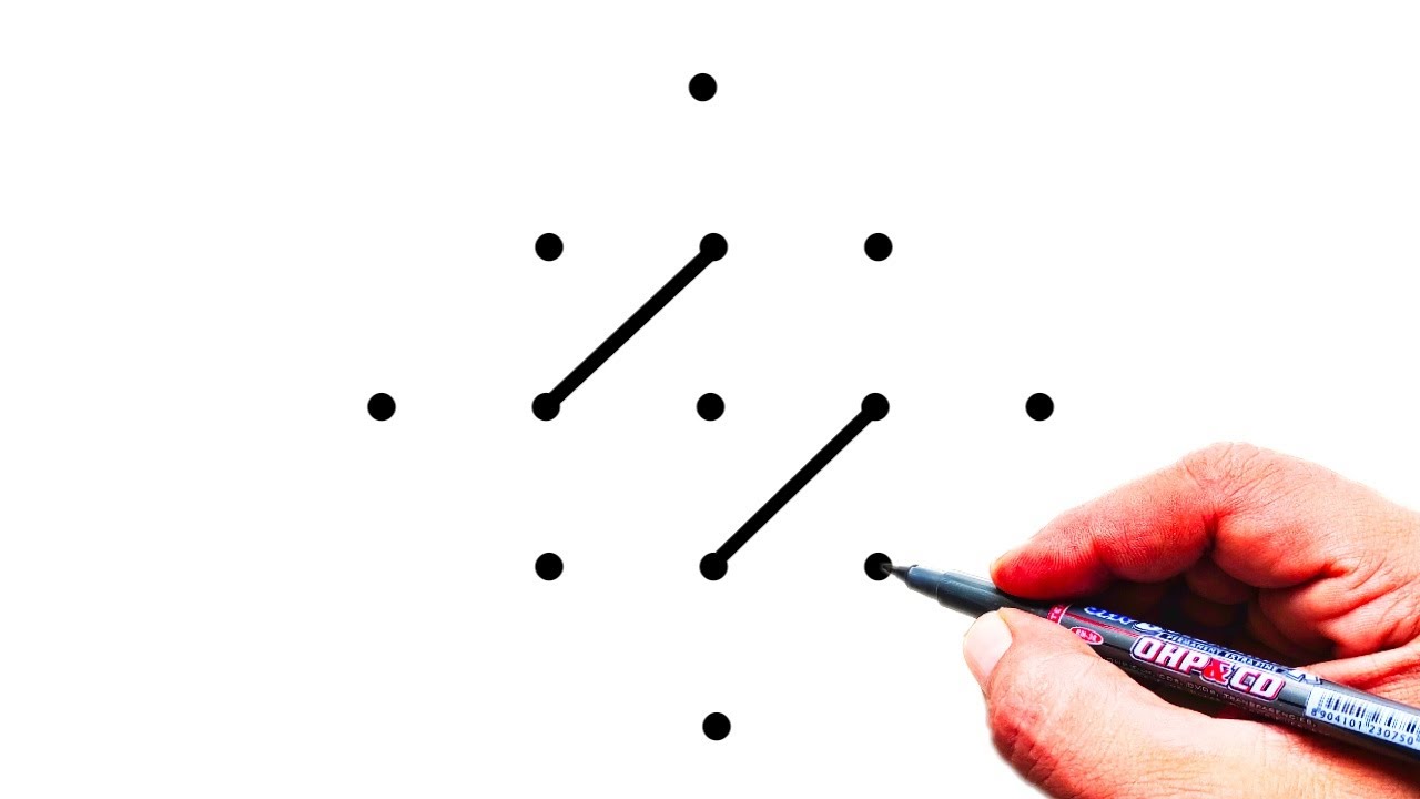Very attractive design drawing from 5×1 dots | unique design drawing ...