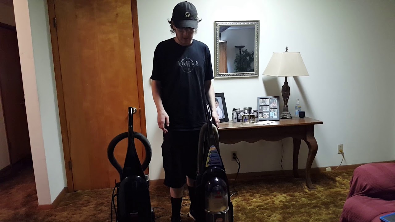 Bissell PowerForce Bagged v. Bissell CleanView PowerTrak - YouTube