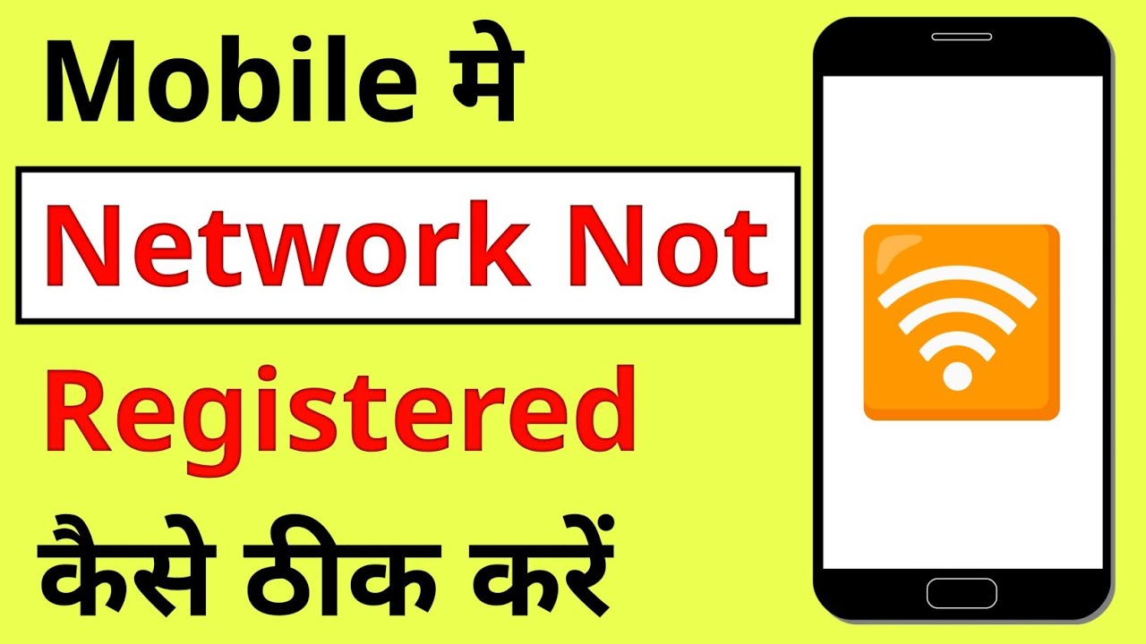How to fix not registered on network problem | not registered on ...