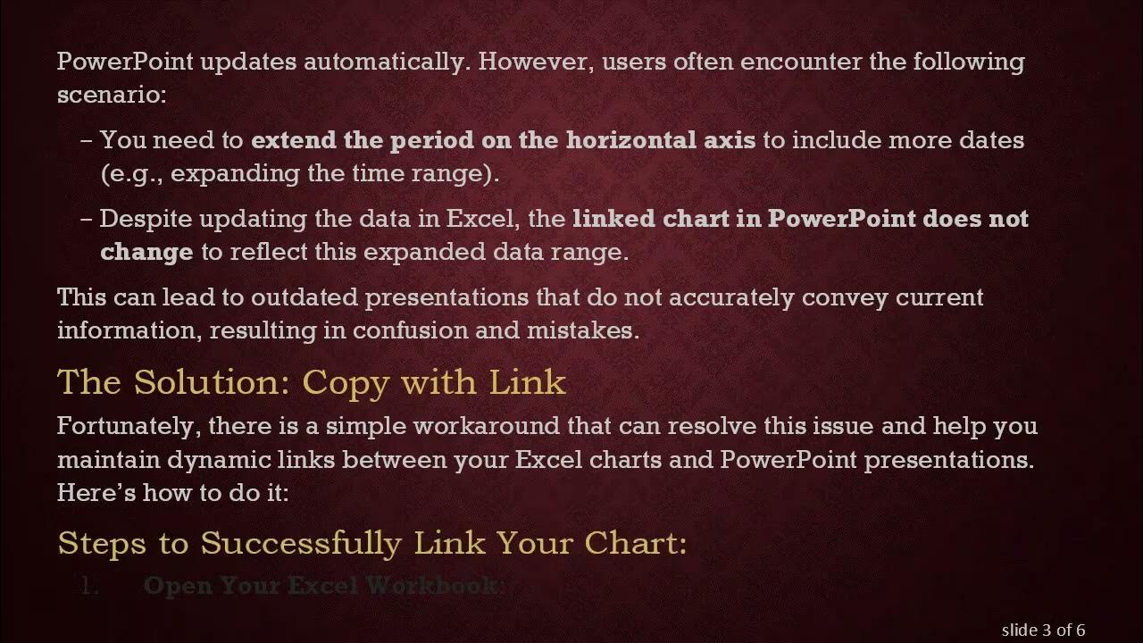 How to Fix PowerPoint Charts Not Updating with Excel Data: The Linking Charts Solution - YouTube