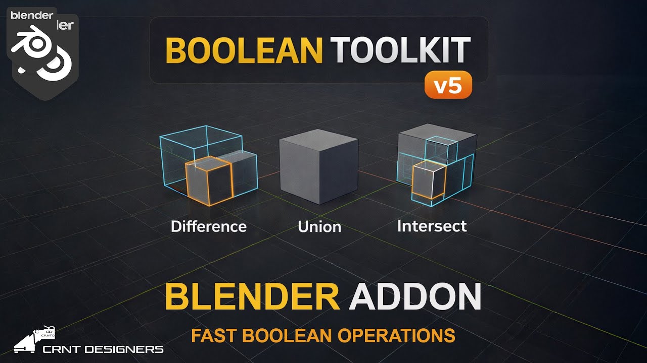 Boolean Toolkit - Blender Addon For Hard Surface Modeling - YouTube