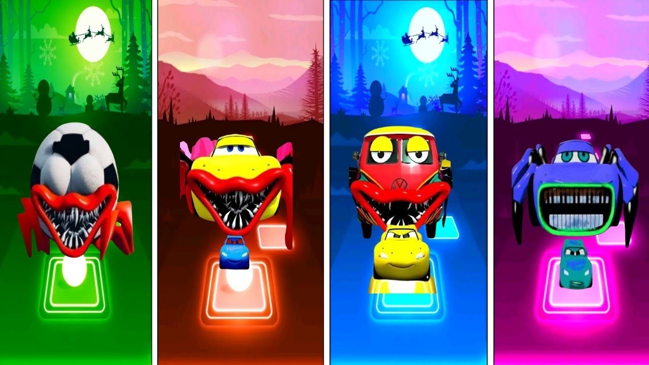Mcqueen red eater🆚Mcqueen yellow eater🆚Mcqueen red eater🆚Mcqueen blue ...
