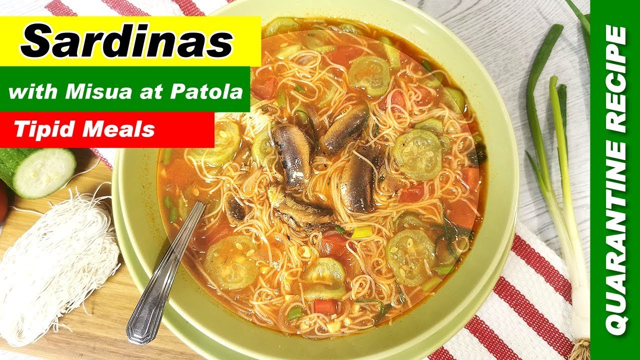 Ginisang Sardinas With Misua at Patola Recipe | Tipid Meals - YouTube