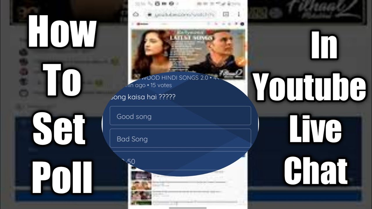 How to Set Poll In Youtube Live Chat || Youtube Live Chat Me.Voting ...