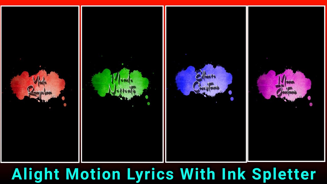 Alight Motion lyric edit tutorial telugu | Alight Motion Text Effects ...