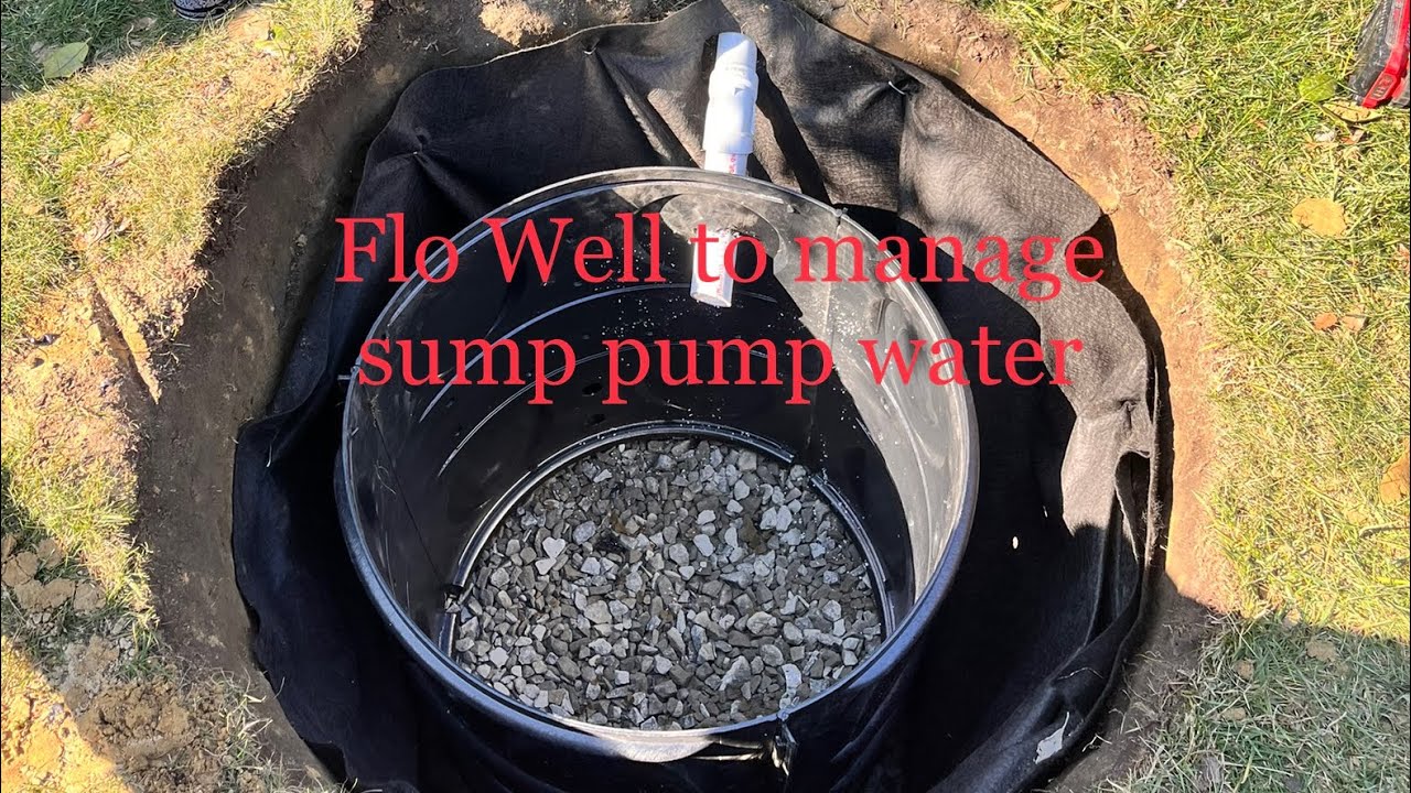 Flo Well system for sump pump water - YouTube
