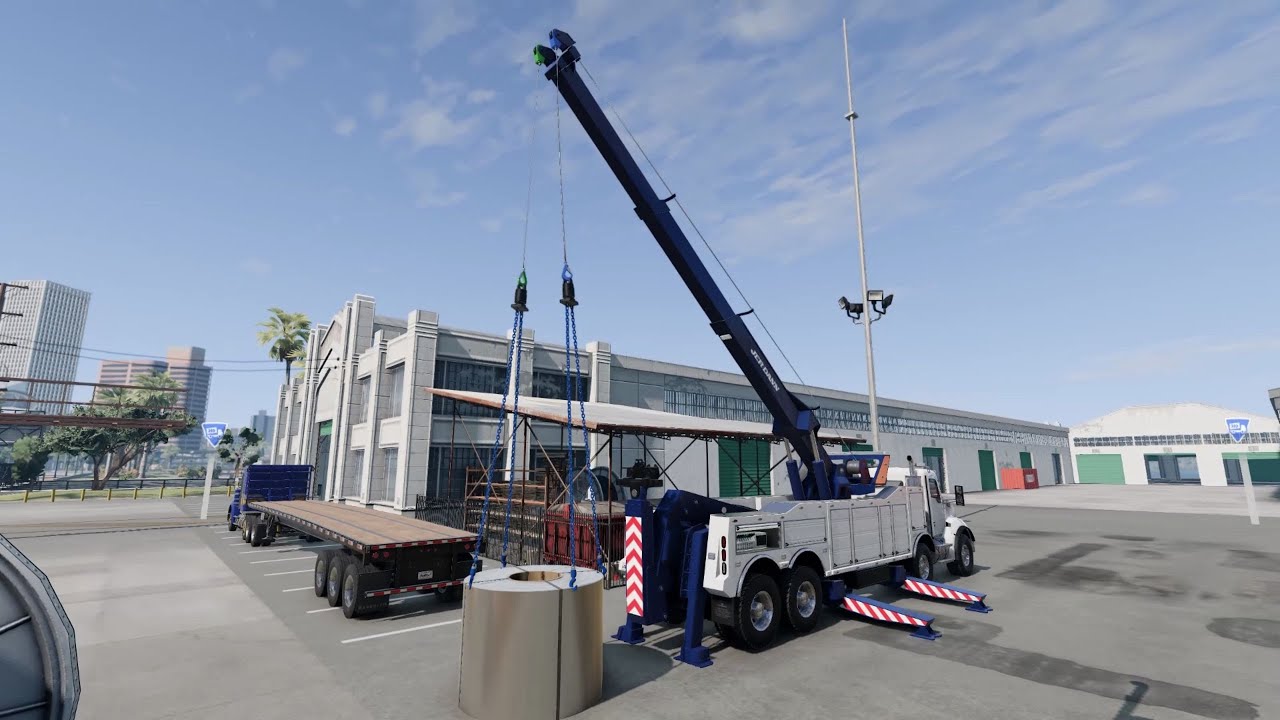BeamNG Towing| Lifting a 30 Ton Coil - YouTube