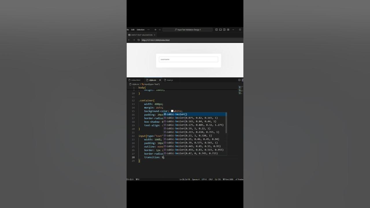 How To Make Input Text Validation Design With CSS and JS - JS & CSS Tutorials #css #js # ...