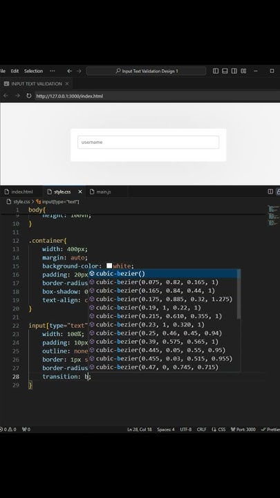 How To Make Input Text Validation Design With CSS and JS - JS & CSS Tutorials #css #js # ...