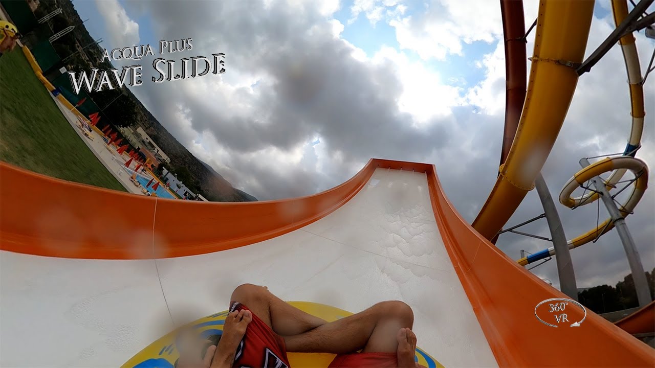 Acqua Plus Waterpark Wave Slide (Double Tube) 360° VR POV Onride - YouTube
