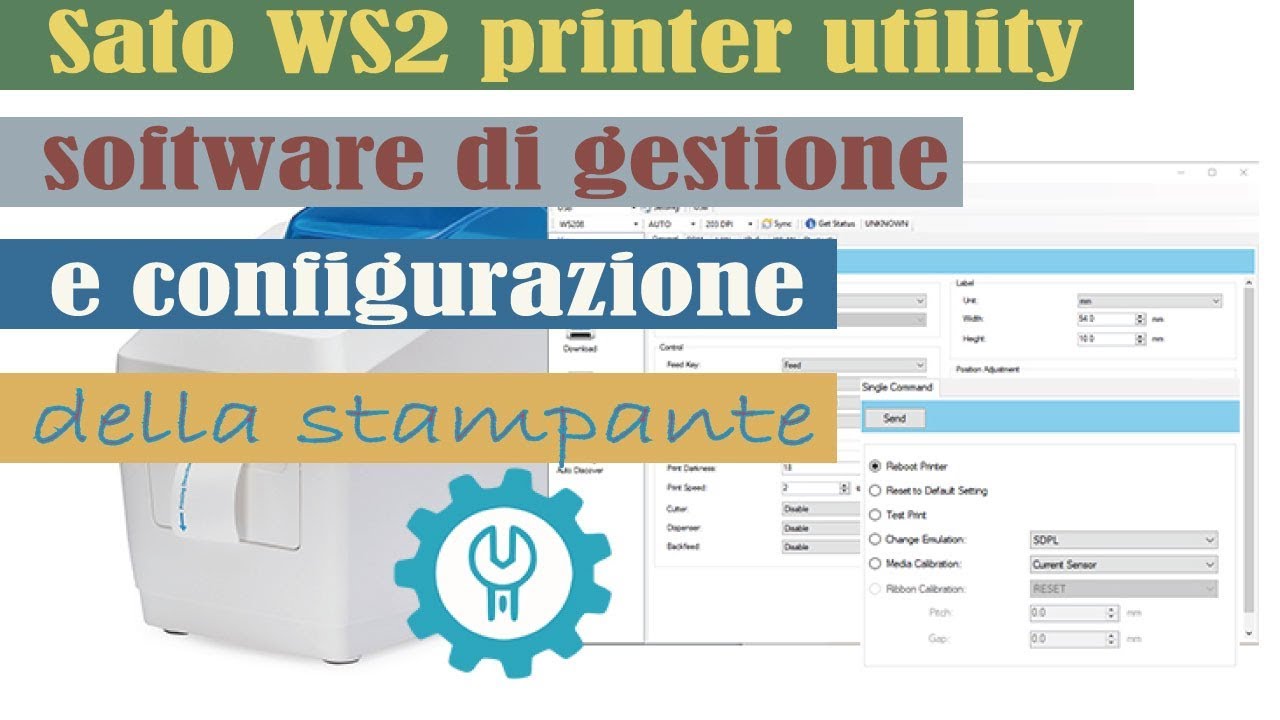 SATO WS2 SOFTWARE DI GESTIONE DELLA STAMPANTE TUTORIAL - YouTube