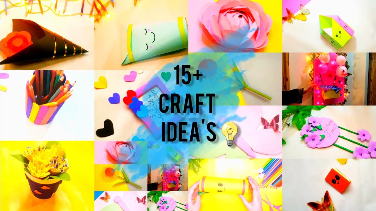 DIY 15+ easy papercraft Idea's|easy papercraft Idea's in just 5 minutes ...