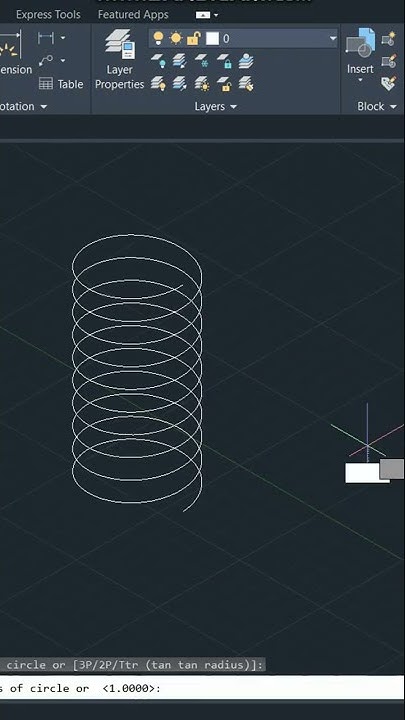 How to Design 3D Spring in AutoCAD #shorts - YouTube