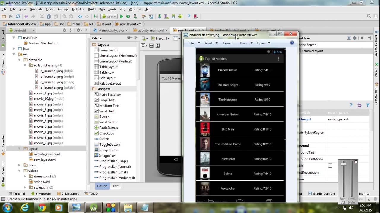 Android Studio Tutorial 18 ListView with Custom Adapter part 1 - YouTube
