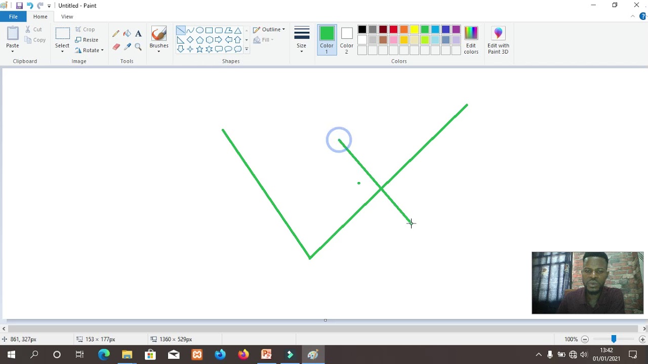 Class 1 Paint Part 4 Line Tool and Rectangle tool - YouTube